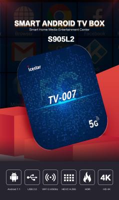 Cina Di Android 9,1 4+32gb TV di scatola 5g TV del contenitore pro 4k 5g TV-007 5g Ott decoder 2+16gb di Mxq in vendita