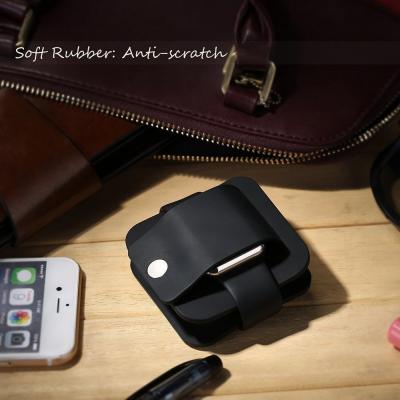 Cina Per il fondo del contenitore di orologio di Apple per il portafoglio antipolvere di carico del supporto del cavo del bacino del supporto dell'argano del cavo del silicone per Iwatch 38MM 42 in vendita