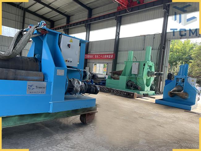 TCM-X hydraulic cone bending machine in operation