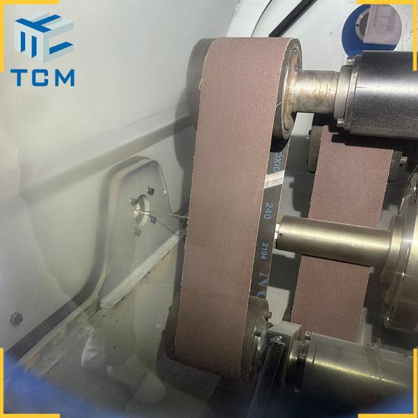 Quality PLC Automatic Polishing Machine For Steel Wire Rod Surface Grinding Linishing for sale