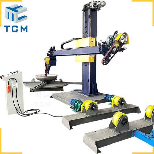 Quality 2 In 1 Automatic Polishing Machine For Steel Cylinder Tank Cap Surface Grinding Buffing for sale