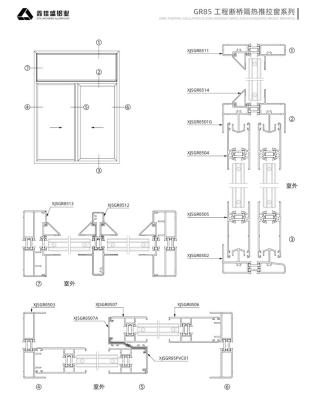 China 3 Tracks Aluminium Sliding Window Profile Double Glazed Window Profiles OEM Design for sale