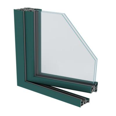 Cina 6063 Custom Window Frame Extrusion GR55 Powder Coating Profile di vetro in alluminio in vendita