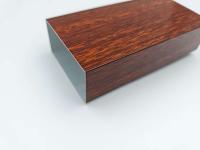 Quality Powder Coated Aluminium Profiles , Rectangle Wood Grain Aluminum Profiles for sale