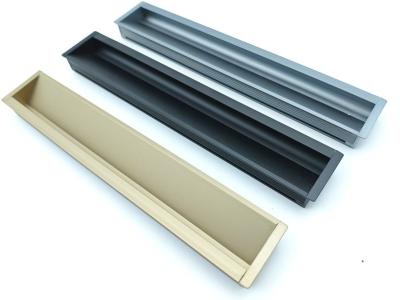 China Win Top flush recessed sliding door handle furniture aluminum profile hidden pull drawer wardrobe cabinet recessed handle for sale