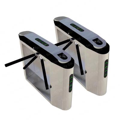 China Coin Count Tripod Turnstiles Exhibition Hall Triangle Single Way Waist Height Torniquete Discount for sale
