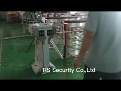 Fingerprint Reader Tripod Turnstile Shopping Mall One-way Hot-selling Waist Height Barrier Led Panel