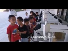 Fitness DC Brushless Swing Turnstiles Barrier 600mm Lane Bar Code Reader Wing Doors Sensor