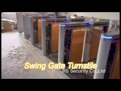 Pedestrian Dc Motor Swing Barriers Turnstiles Anti-Explosion Card Swiping Wing Gates Free Software