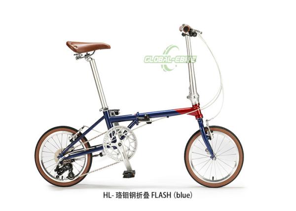 16 pouces x 1,35 Unisexe Vélo pliant non électrique Manettes réglables Rouge Couleur bleue