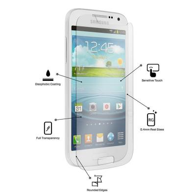 Китай Круглым закаленные краем стеклянные протекторы экрана для Samsung S4 миниого продается