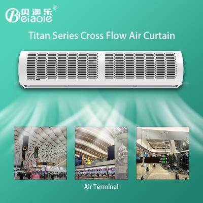China 220V 50HZ Hot Air Flow Door Air Curtain 11 m/s Ceiling Mounted Unit for sale