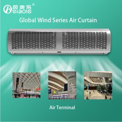 China Global Wind Stainless Steel Heated Door Air Curtain 220V 160W For Home Office for sale