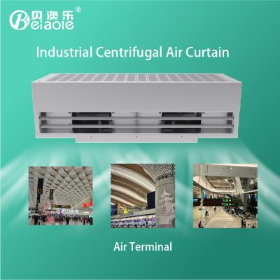 China Automatic Cross Flow Turbine Entry Door Air Curtain 220V 80W For Air Terminal for sale