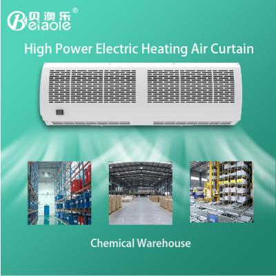 China 3KW Electric Heated Air Curtain 380V 160W Wall Mounted Remote Control With Door Sensor for sale