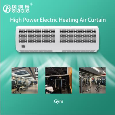 China 380V 300W Electric Curtain Heater Cross Flow Remote Control Hot Air For Gym Clubs for sale