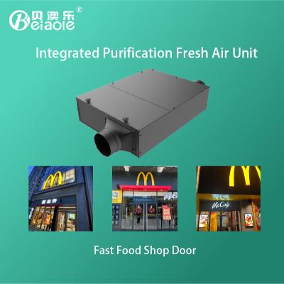 China Energy Recovery Home Fresh Air Ventilation System 160/120CMH For Fast Food Shops for sale
