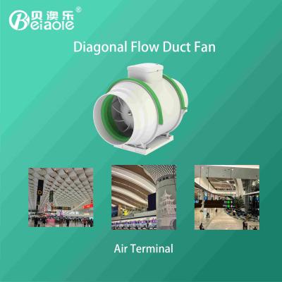China Electric Silent Plastic Blade Axial Exhaust Fan 4 Inch Duct Fan For Air Terminal for sale