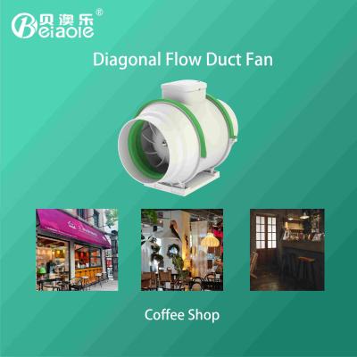 China Electric Extractor Axial Silent Inline Exhaust Fan 4 Inch 12 Inch For Coffee Shops for sale