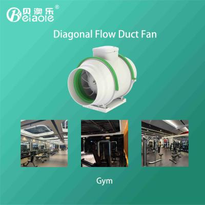 China 220V 360W Industrial Duct Fan 12 Inch Mounted Silent Powerful Axial Exhaust 6 Duct For Gym for sale