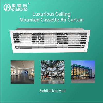 China Exhibition Hall Ceiling Mounted Air Curtain 220V 230W 16 m/s Air Speed Flush Mount for sale