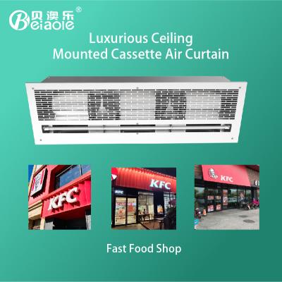 China Fast Food Shop Remote Air Curtain 220V 290W Automatic Electric Door Mounted for sale