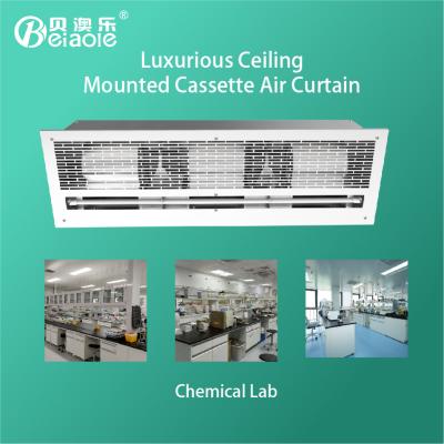 China Chemical Lab Ceiling Mounted Air Curtain 220V 290W Automatic Cross Flow Turbine for sale