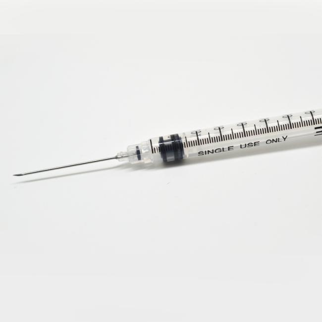 Disposable Sterile Safety Retractable Auto Disable Vaccine Injection Syringe 0.1ml 0.5ml 1ml-10ml with Needle Luer Slip CE ISO