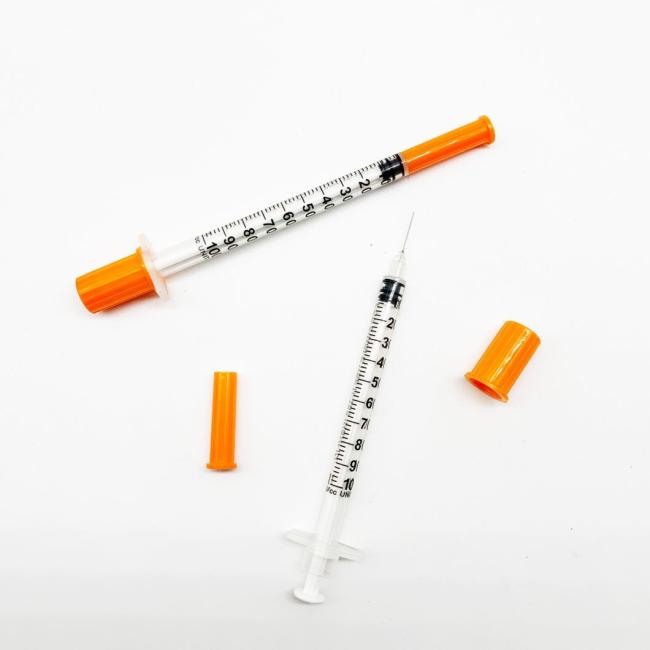 Disposable Insulin Vaccine Safety Syringe 3 Part with Fixed Needle
