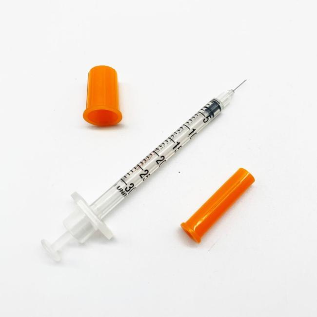 Disposable Insulin Vaccine Safety Syringe 3 Part with Fixed Needle
