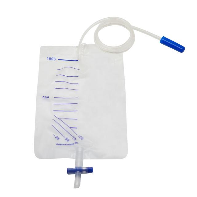 High Quality Medical Economic 2000ml Disposable Urine Collection Bag with T Valve