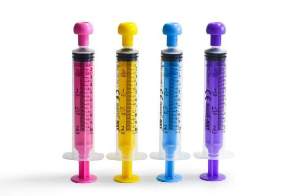 Μία φορά χρησιμοποιούμενη 1- 60mL από του στόματος σύριγγα σε μία συσκευασία PE