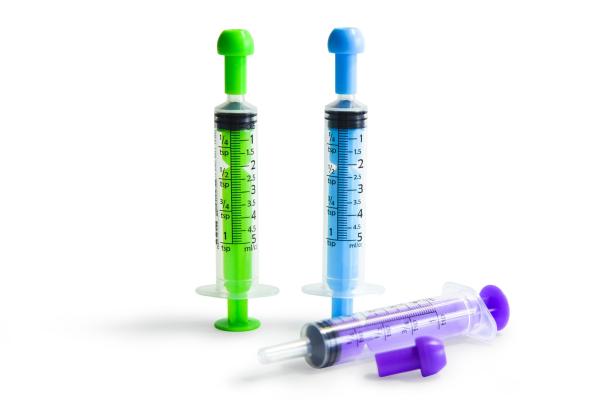Μία φορά χρησιμοποιούμενη 1- 60mL από του στόματος σύριγγα σε μία συσκευασία PE