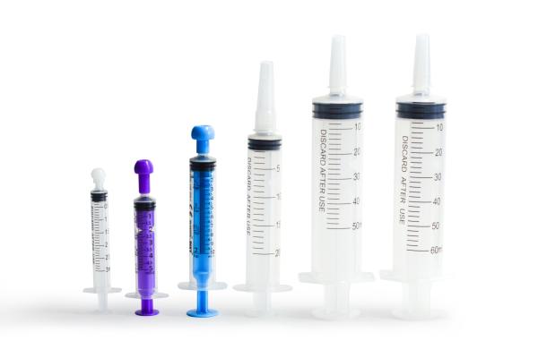 Μία φορά χρησιμοποιούμενη 1- 60mL από του στόματος σύριγγα σε μία συσκευασία PE