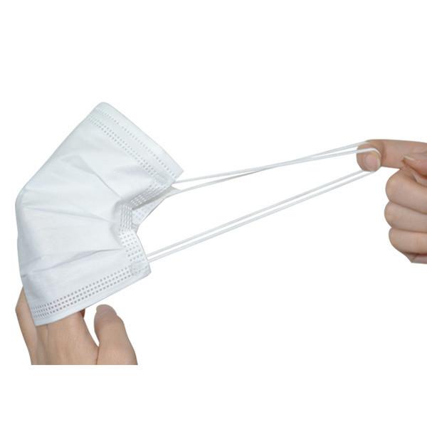 White Protective 3 Ply Disposable Ear Loop Tie On Facial Mask With Customization