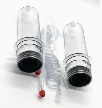 Quality 65ml Medical Disposable Sterile Angiographic Syringe Single / Double Channel Automated Contrast CT for sale