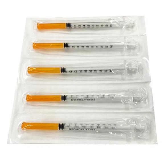 Disposable Low Dead Space Syringe 1ml Medical Full Use Safety Injector With Needle