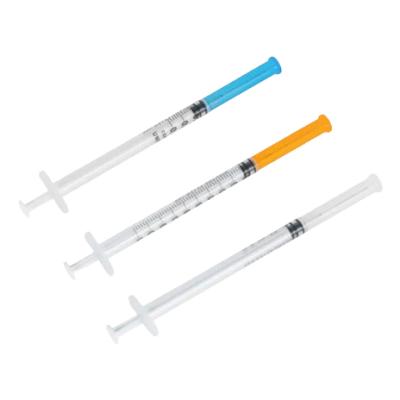 China Disposable Low Dead Space Syringe 1ml Medical Full Use Safety Injector With Needle for sale