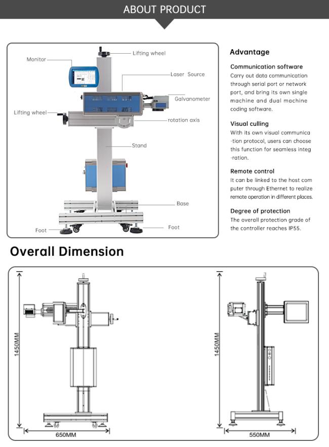 CO2 Industrial Laser Marking Machine front view