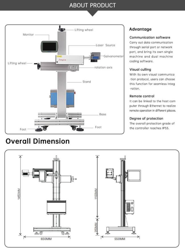 UV Laser Coder Machine front view