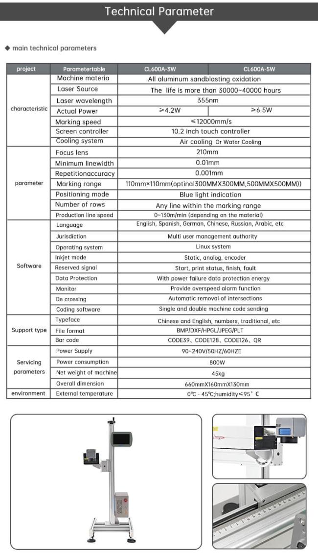 UV Laser Coder Machine side view