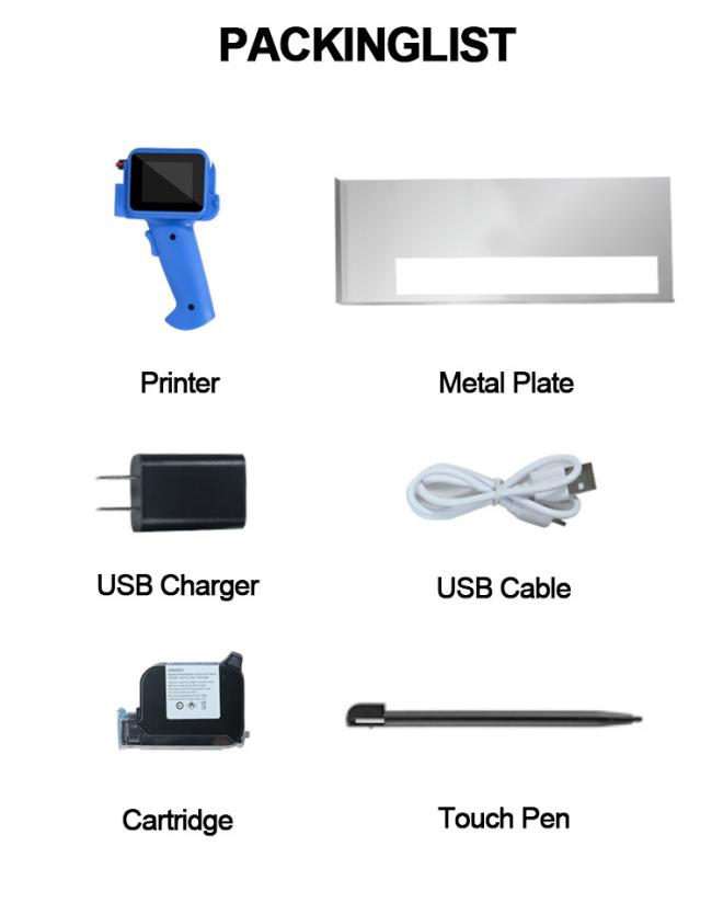 CT182 Handheld Inkjet Printer in use showing compact design and touchscreen interface