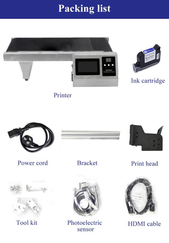 Complete overview of TIJ inkjet coder conveyor system