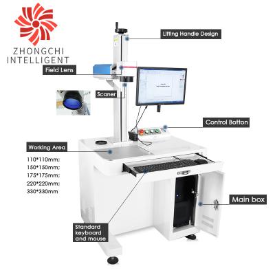 China 150*150mm Metaallaser die Machine FDA, 1064um-de Gravuremachine merken van de Roestvrij staallaser Te koop
