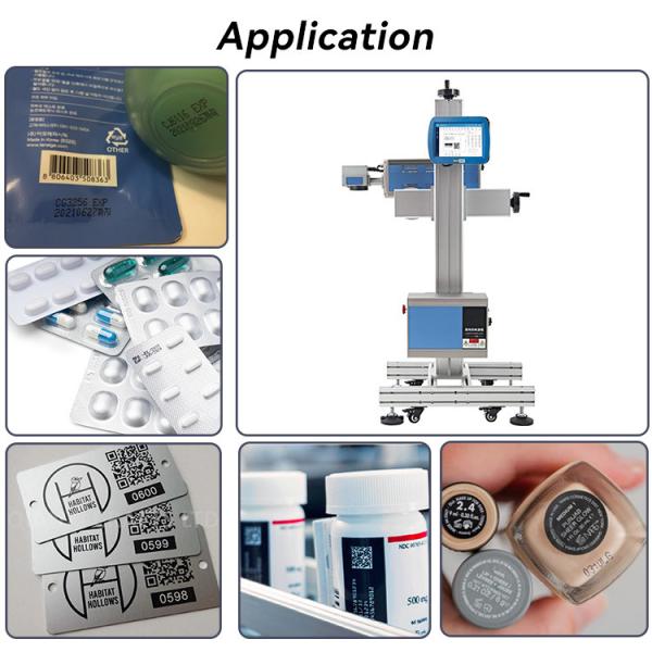 Quality CO2 Industrial Laser Marking Machine with date marking for PET bottle for sale