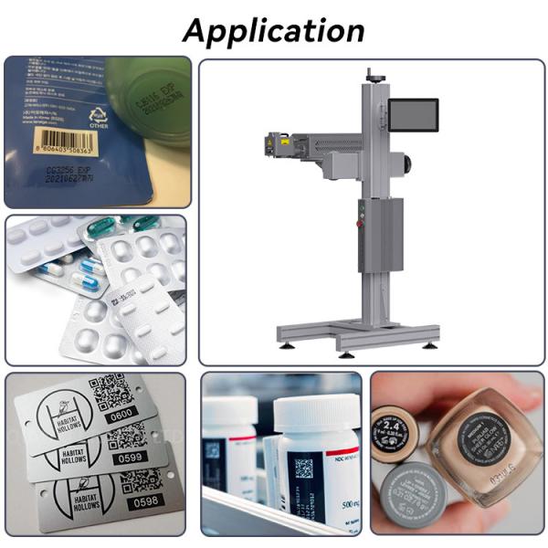 Quality Flying CO2 Laser Marking Machine 220V 50HZ With Coding / Marking for sale
