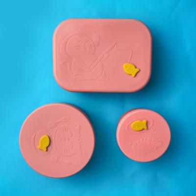 China Dauerhaftes Baby-Fütterungssatz-nicht giftige Platten-Teiler des Silikon-3pcs für Nahrung zu verkaufen