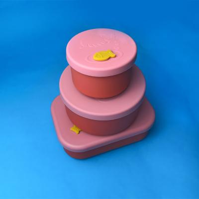 China Dauerhaftes Baby-Fütterungssatz-nicht giftige Platten-Teiler des Silikon-3pcs für Nahrung zu verkaufen