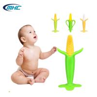 China Corn Shape Unisex Silicone Baby Teether Teething Infant Toothbrush Teether for sale