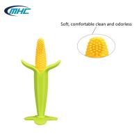 China Corn Shape Unisex Silicone Baby Teether Teething Infant Toothbrush Teether for sale